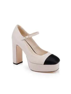 L'Agence Lilles Platform Pump - Natural/black