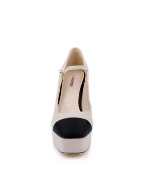 L'Agence Lilles Platform Pump - Natural/black