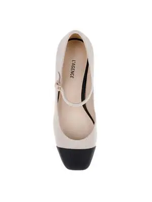 L'Agence Lilles Platform Pump - Natural/black