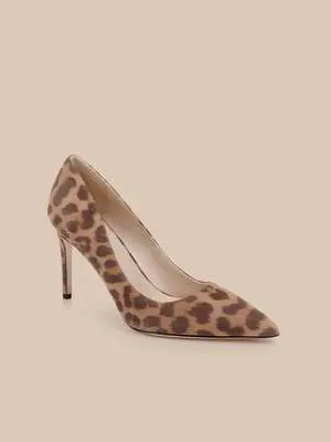 L'Agence Maelle Suede Pump - Leopard Suede