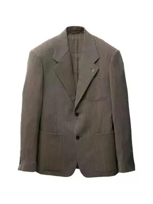 Versace Herringbone Wool Crêpe Blazer