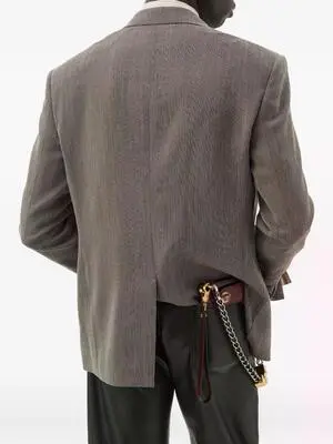 Versace Herringbone Wool Crêpe Blazer