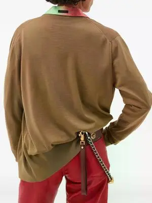 Versace Long-sleeved V-neck Cardigan