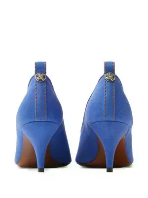 Versace Tina Denim Stiletto Pumps - Blue