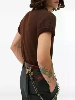 Versace Cotton Knit Shirt - Brown