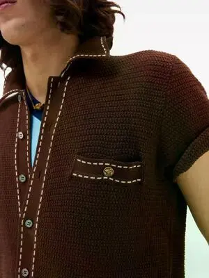 Versace Cotton Knit Shirt - Brown
