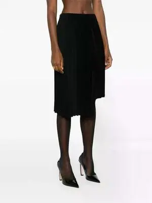 Saint Laurent Pleated Midi Skirt