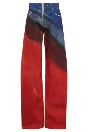 Gabriela Hearst Amoret Barrel-leg Jean In Air Multi Recycled Cotton Denim - Multicolor