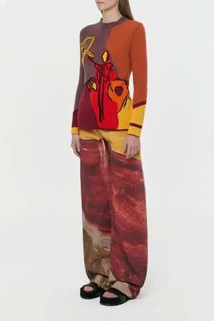 Gabriela Hearst Amoret Barrel-leg Jean - Multicolor