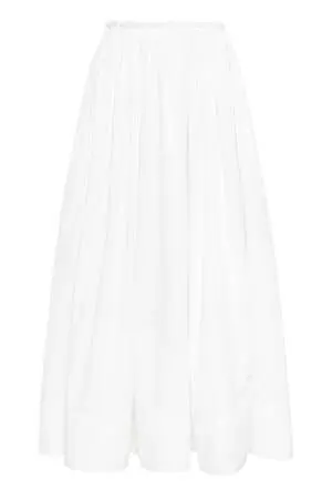 GABRIELA HEARST Shiva Maxi Skirt In White Sea Island Cotton