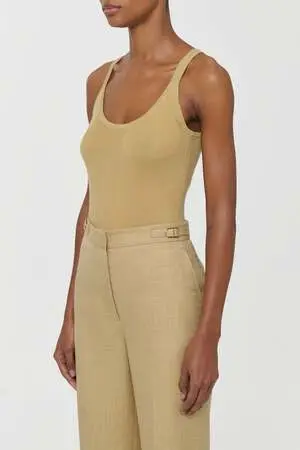 Gabriela Hearst Cinxia Knit Tank Top In Cashmere Silk - Hay