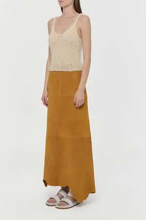 Gabriela Hearst Talor Raw Cut Maxi Skirt