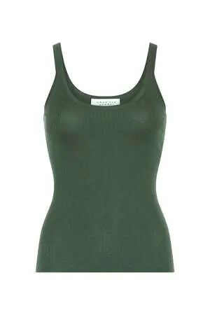 Gabriela Hearst Cinxia Knit Tank Top In Cashmere Silk - Olive