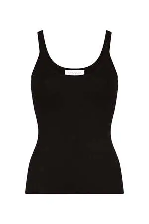 GABRIELA HEARST Cinxia Knit Tank Top In Black Cashmere Silk