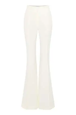 Gabriela Hearst Rhein Flare Pant In Virgin Wool Crepe - Ivory