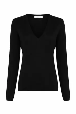 Gabriela Hearst Clementia Knit V-neck Sweater - Black