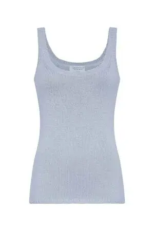 Gabriela Hearst Brigid Knit Tank Top In Cashmere - Light Blue