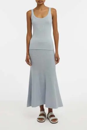 Gabriela Hearst Brigid Knit Tank Top In Cashmere - Light Blue