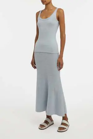 Gabriela Hearst Brigid Knit Tank Top In Cashmere - Light Blue
