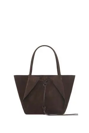 Gabriela Hearst Marija Tote Bag In Suede Chocolate