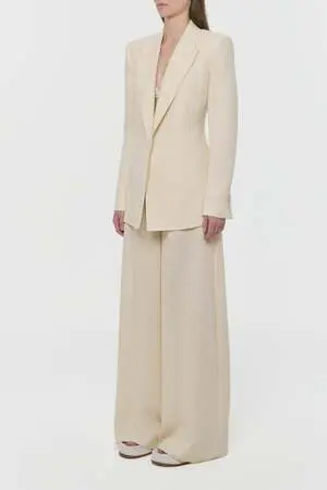 Gabriela Hearst Gelos Wide-leg Alpaca Wool Trousers - Ivory