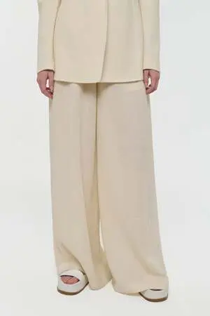 Gabriela Hearst Gelos Wide-leg Alpaca Wool Trousers - Ivory