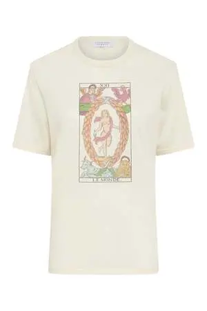 GABRIELA HEARST Sayara T-Shirt In World Multi Printed Cashmere