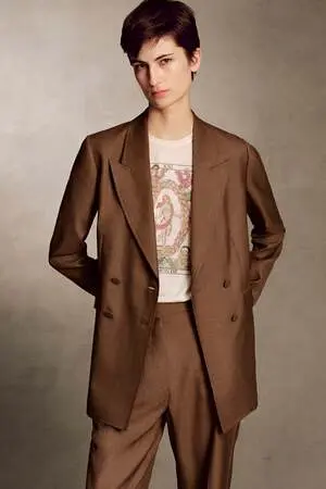 Gabriela Hearst Sayara Printed Cashmere T-shirt