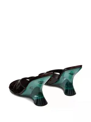 Dries Van Noten Open-toe Leather Wedge Sandals - Brown