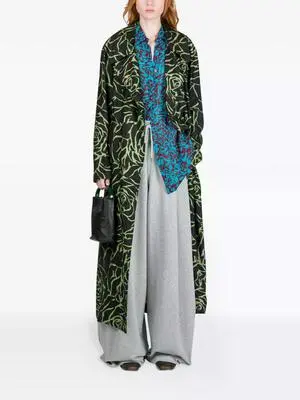 Dries Van Noten Floral-print Wrap Coat