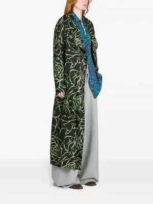 Dries Van Noten Floral-print Wrap Coat
