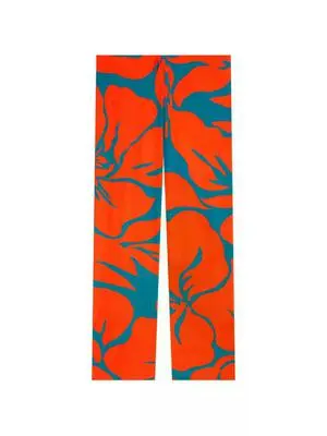 Dries Van Noten Floral-print Trousers - Orange