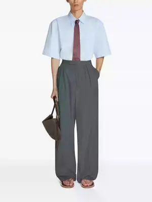 Dries Van Noten Pleated Cotton Trousers
