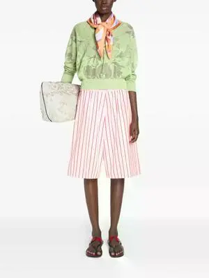 Dries Van Noten Striped Cotton Shorts