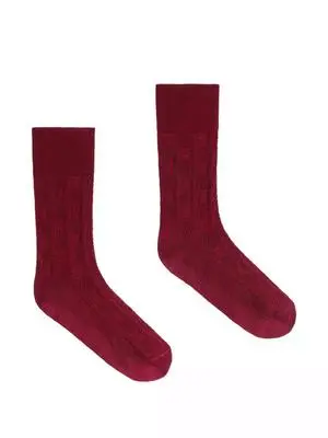 Dries Van Noten Textured Socks - Red