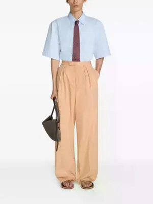 Dries Van Noten Pleated Cotton Poplin Trousers