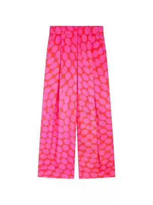 Dries Van Noten Pleated Printed Trousers - Pink