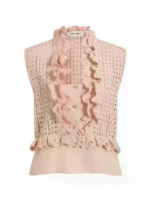 Alberta Ferretti Ruffled Top - Pink