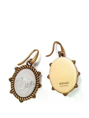 Versace Tivoli Medusa Cameo Pendant Earrings