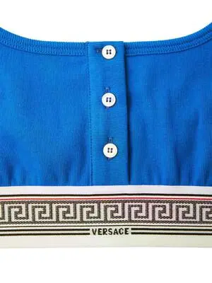 Versace Ribbed Cotton-jersey Bralette