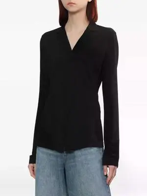 Helmut Lang V-neck Long-sleeve Top