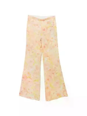 Sandro Floral-pattern Trousers - Orange