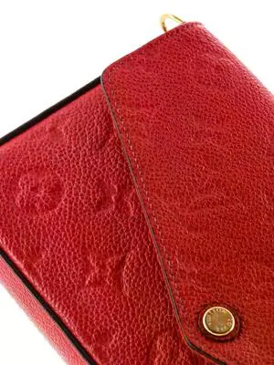 LOUIS VUITTON Felicie Pochette Monogram Empreinte Leather - Red
