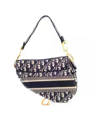 Dior Saddle Handbag Oblique Canvas Medium Shoulder Bag - Blue