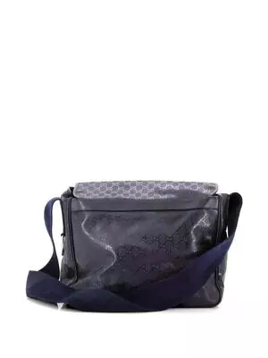 Gucci Gg Imprime Diaper Flap Crossbody Bag - Blue