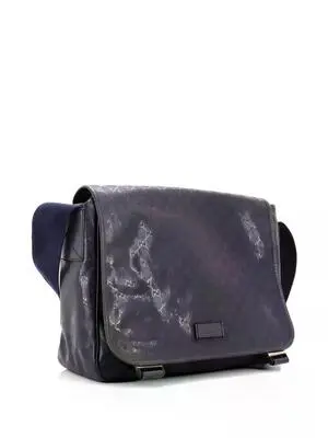Gucci Gg Imprime Diaper Flap Crossbody Bag - Blue