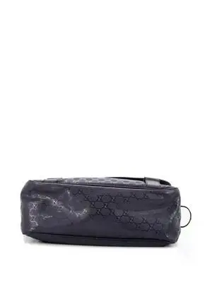 Gucci Gg Imprime Diaper Flap Crossbody Bag - Blue