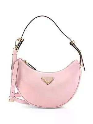 Prada Arque Half Moon Leather Hobo Bag