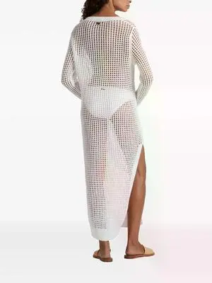 Vilebrequin Crochet-knit Long-sleeved Dress - White