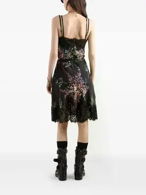 Dolce & Gabbana Floral Lace Mini Dress - Black